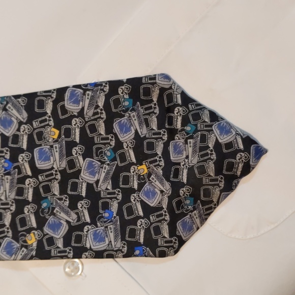 Save The Children | Accessories | Neck Tie With Vintage Computer Images ...